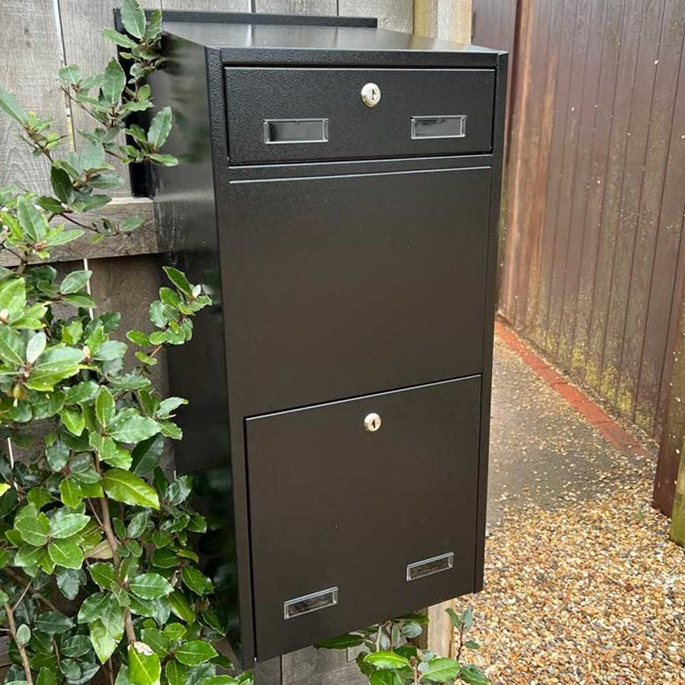 Outdoor Parcel Box for Gates & Fences | Sigma Rear Access Secure Parcel ...